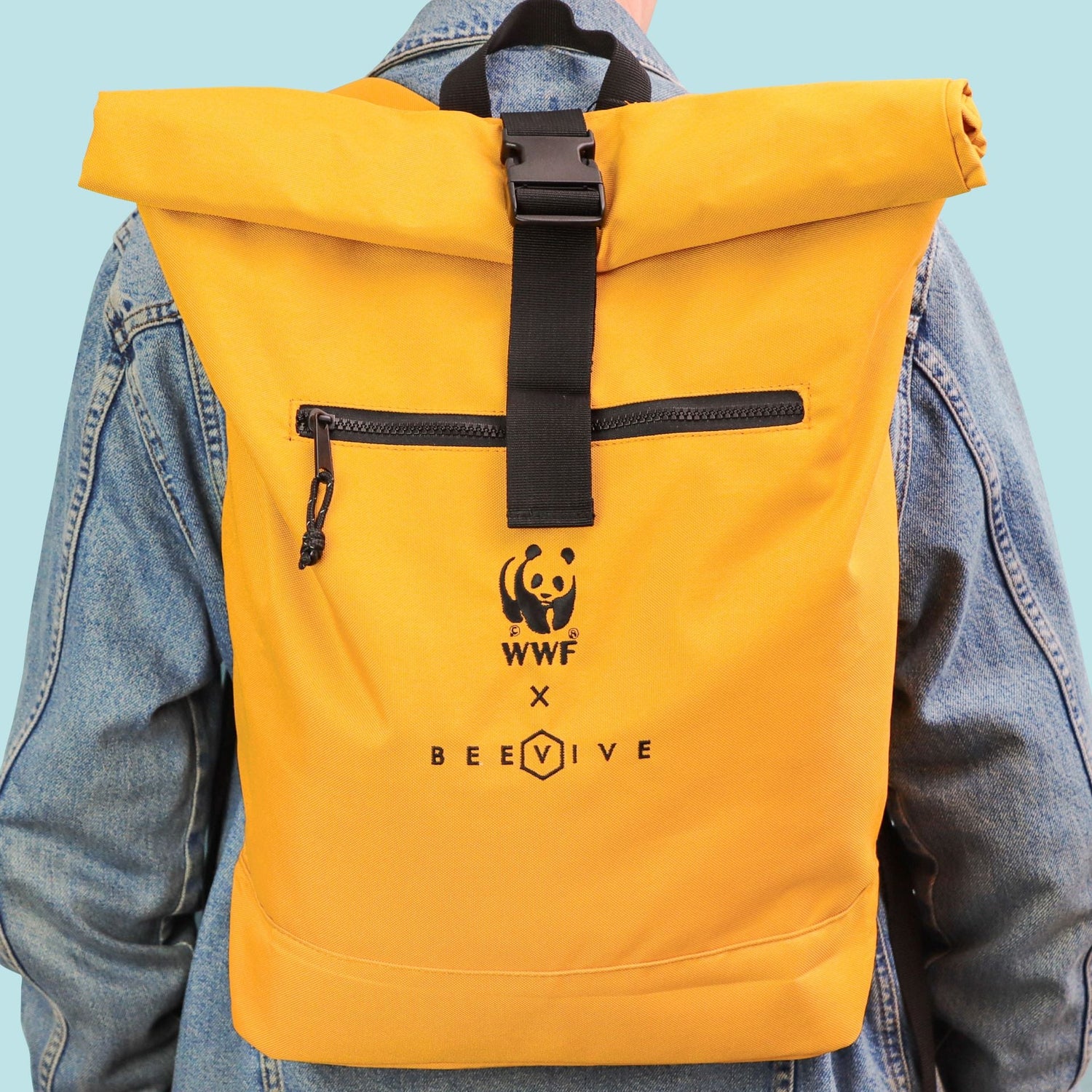 Adventure Recycled Roll-top Backpack - Yellow