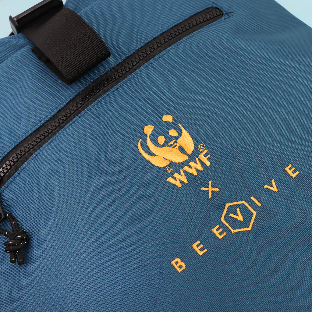 Adventure Recycled Roll-top Backpack - Blue