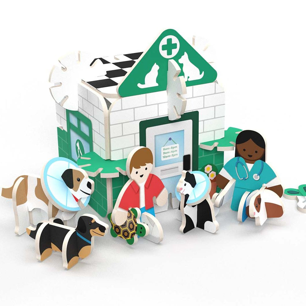 Pop-out & Build Mini Vets Play Set