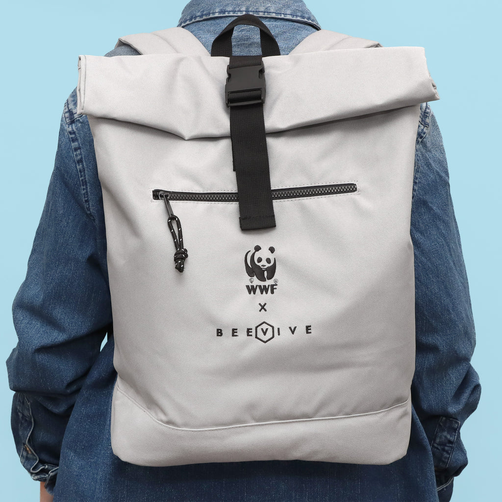 Adventure Recycled Roll-top Backpack - Grey